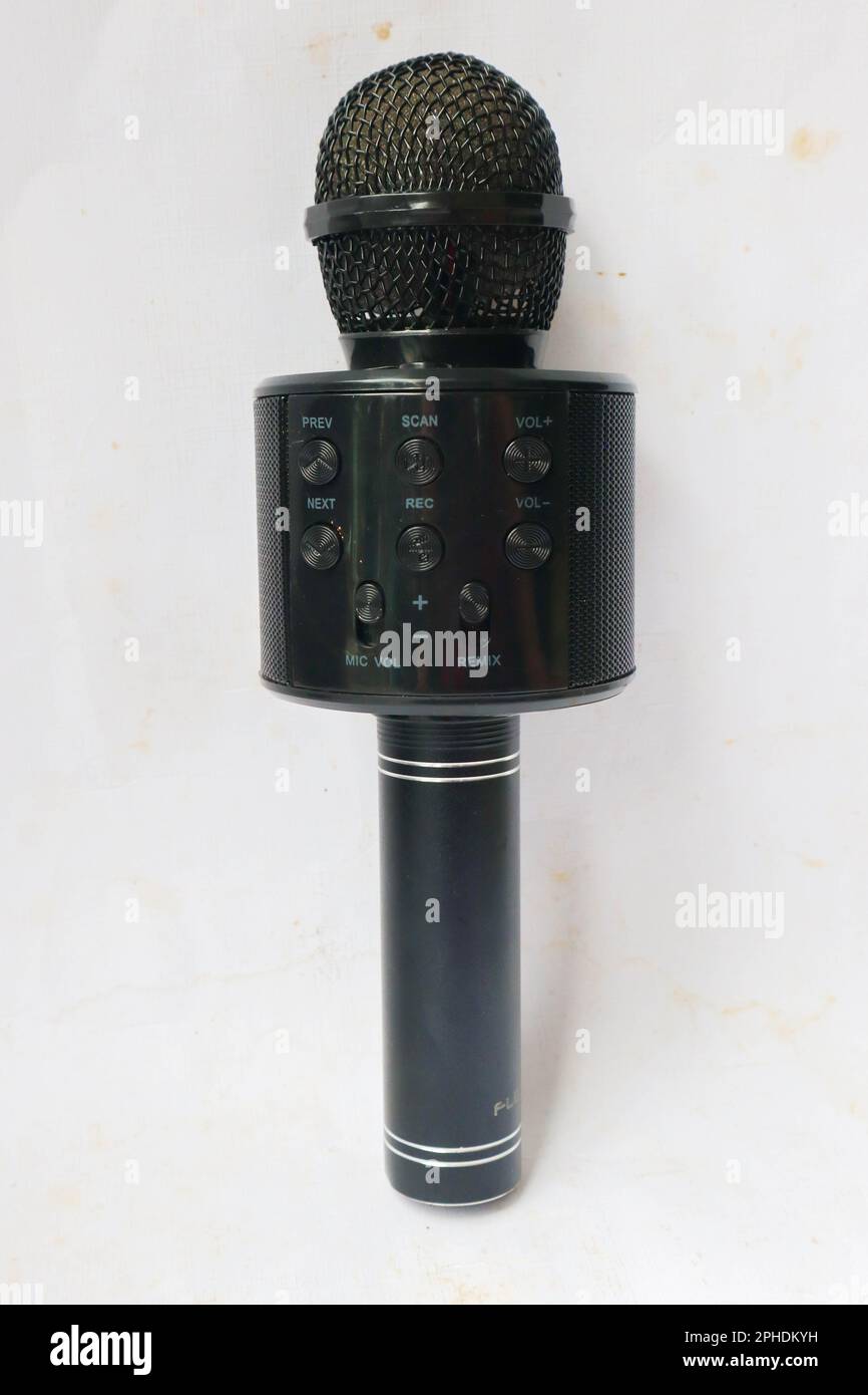 mic karaoke microphone wireless blue tooth isolated on white background ...