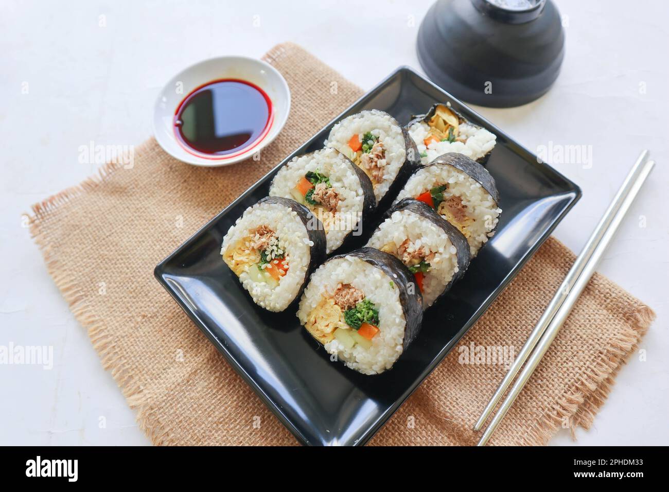 kimbap or gimbap is Korean roll Gimbap(kimbob) made from steamed white ...