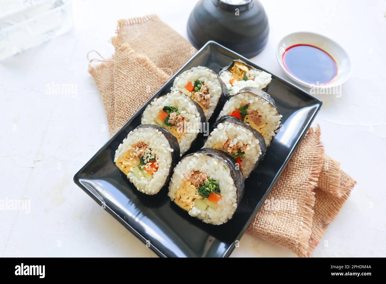 South Korean Food Kimbap Kimbap Or Gimbap Is Korean Roll