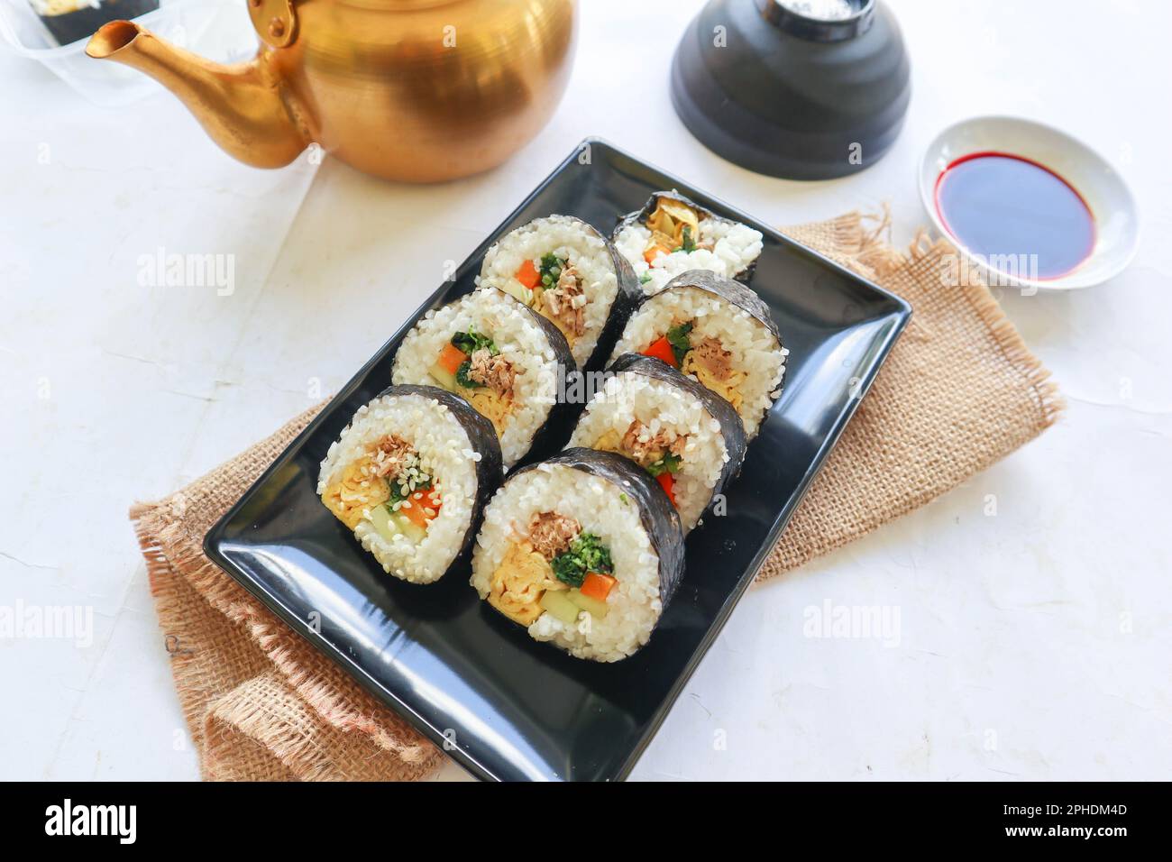 kimbap or gimbap is Korean roll Gimbap(kimbob) made from steamed white ...