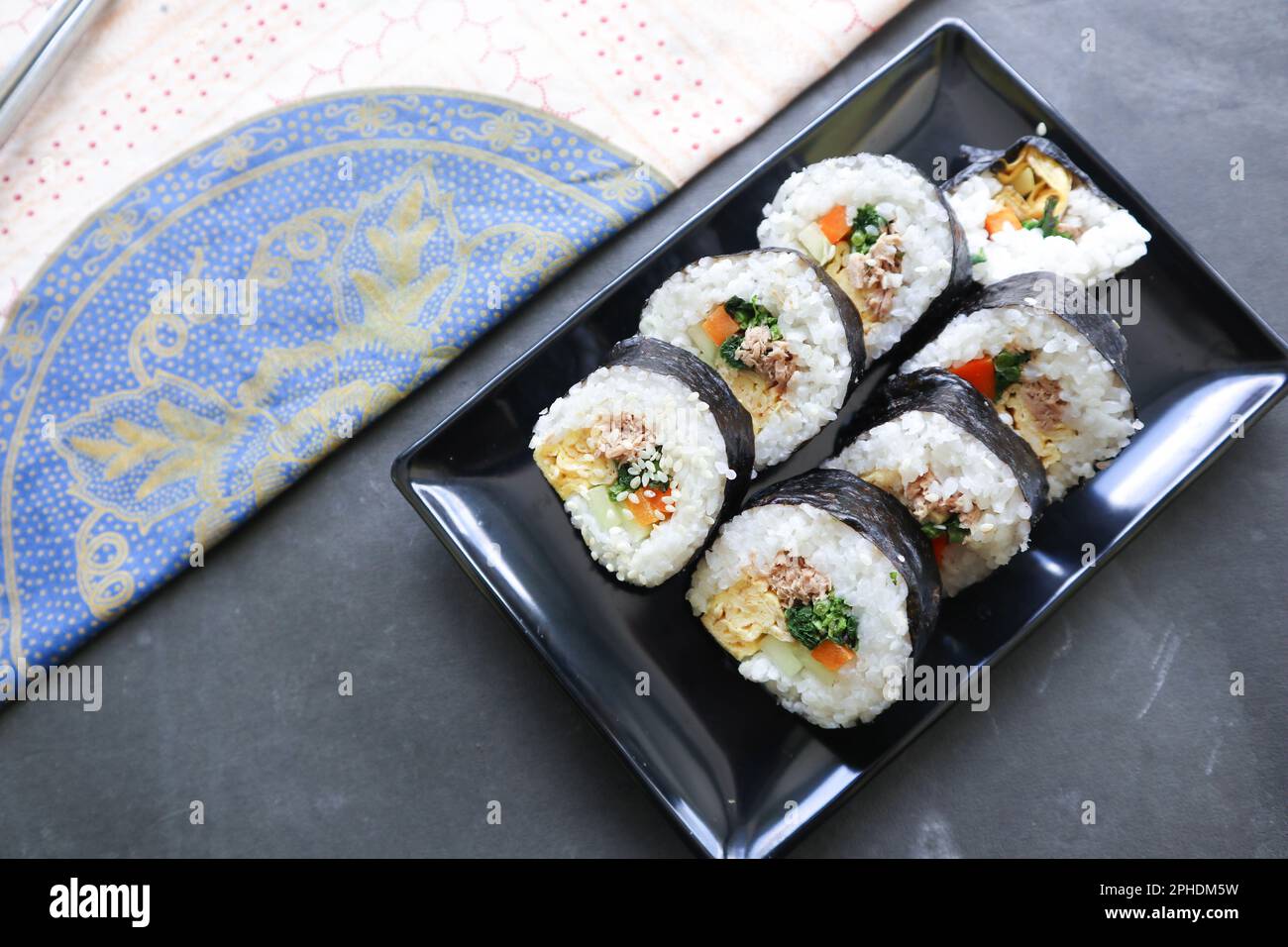 kimbap or gimbap is Korean roll Gimbap(kimbob) made from steamed white ...