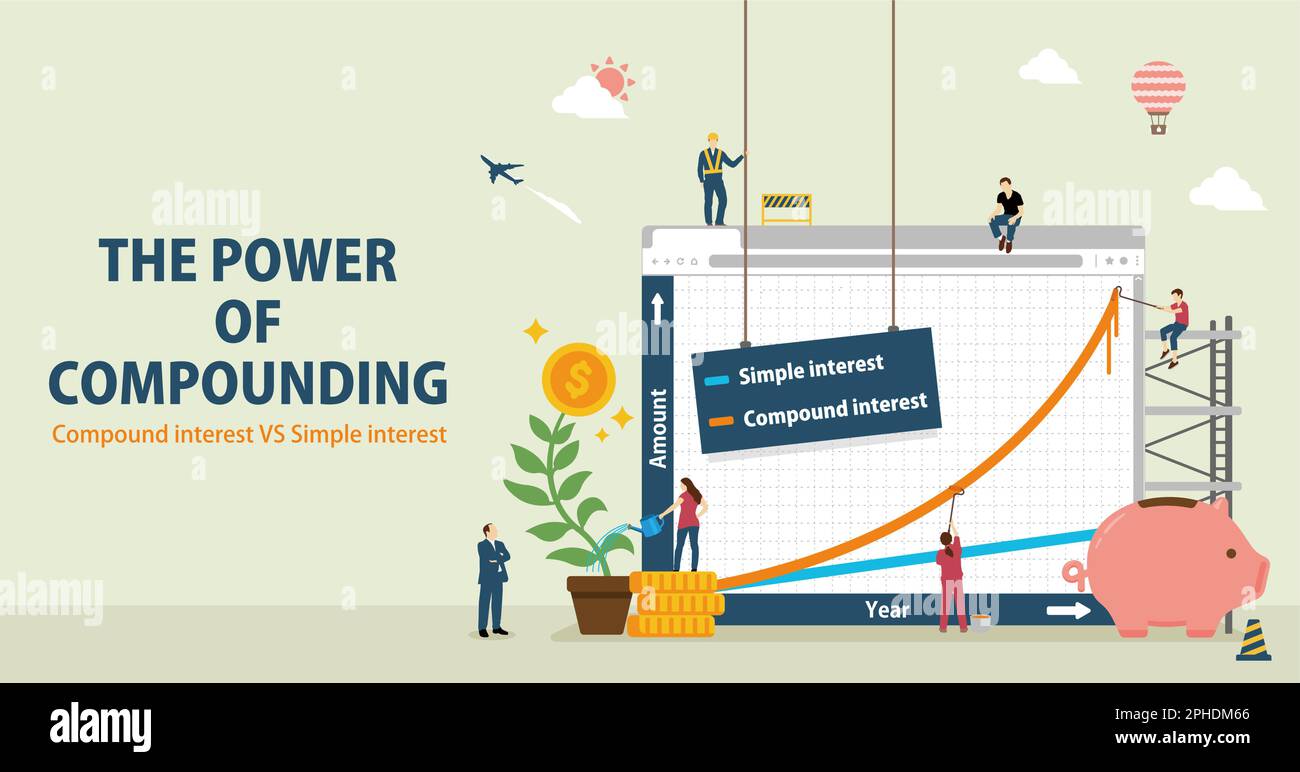 Vector banner illustration with the motif of the effect of compound ...