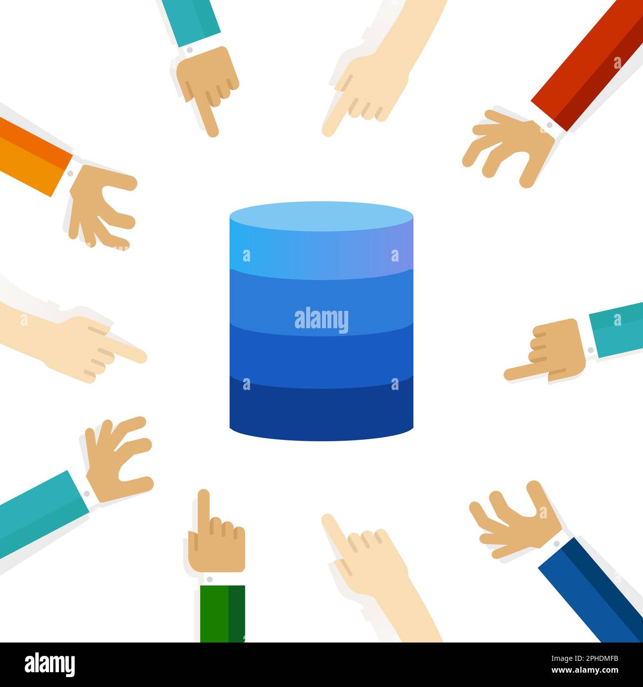 Database modern technology data storage system cylinder drum Stock ...