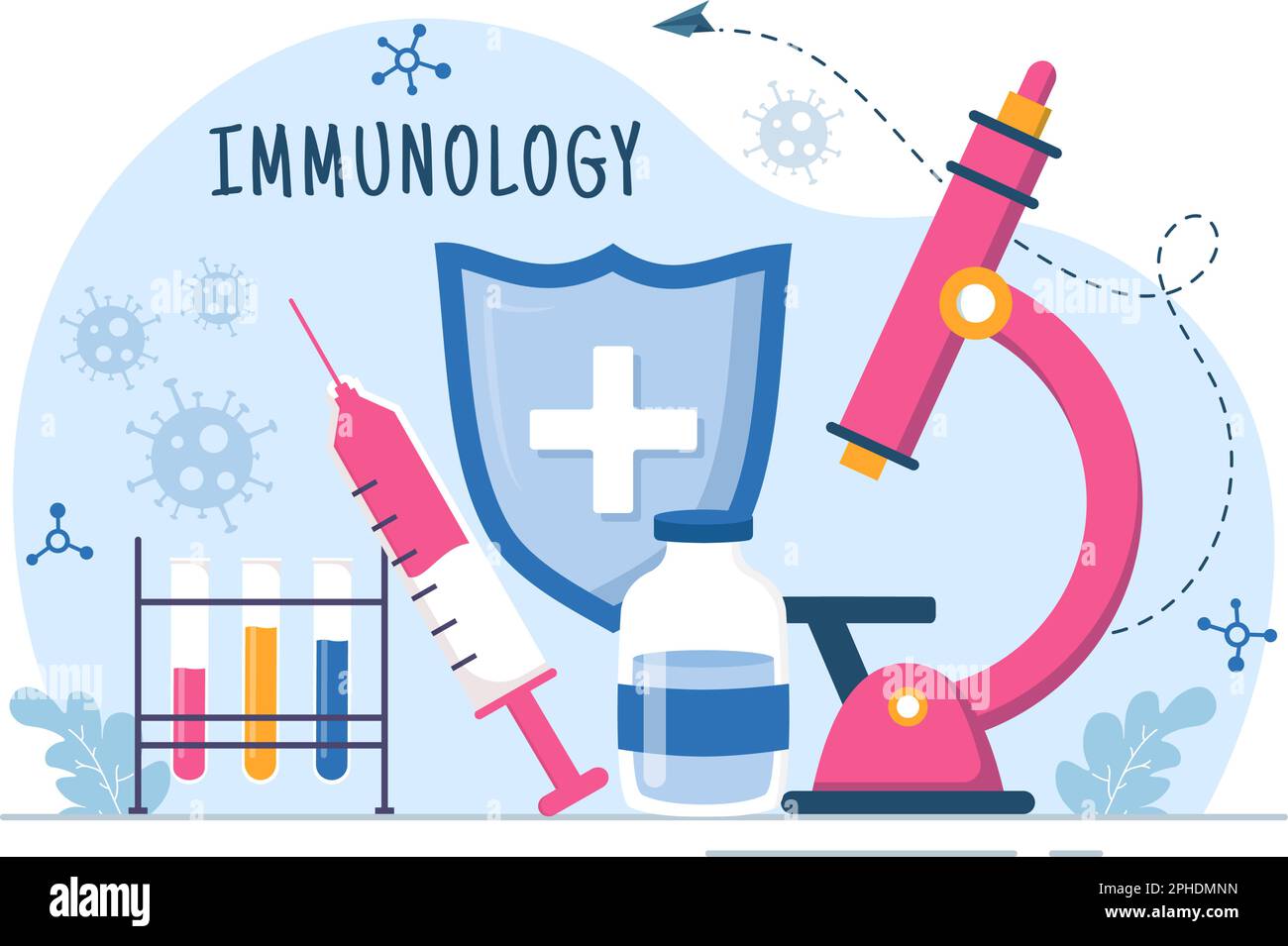 Immunology Illustration with People Immune Protection System Helping to ...