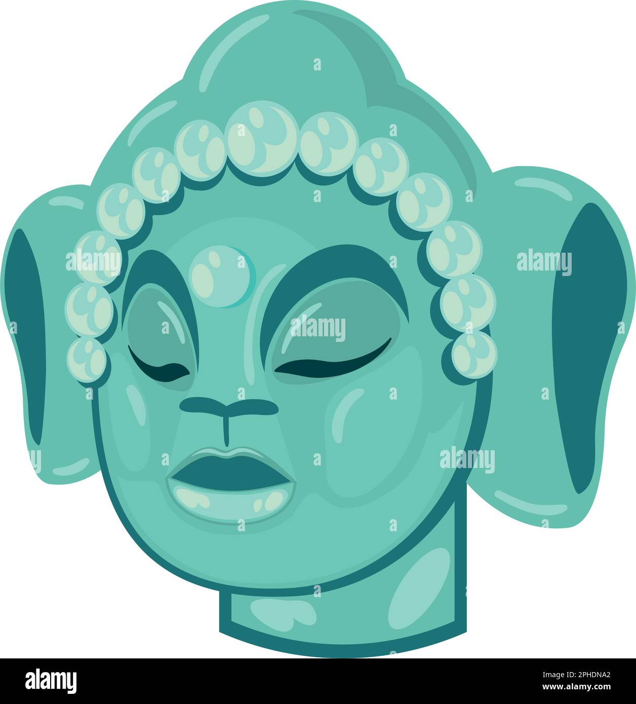 buddha head statue Stock Vector Image & Art - Alamy