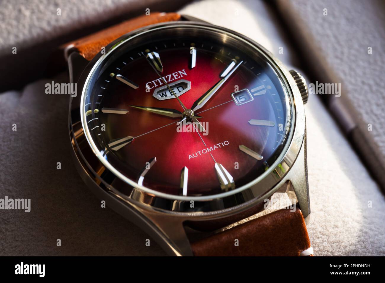 Tokyo, Japan - February 9, 2023: Wrist watch with red deal NH8390-11X ...