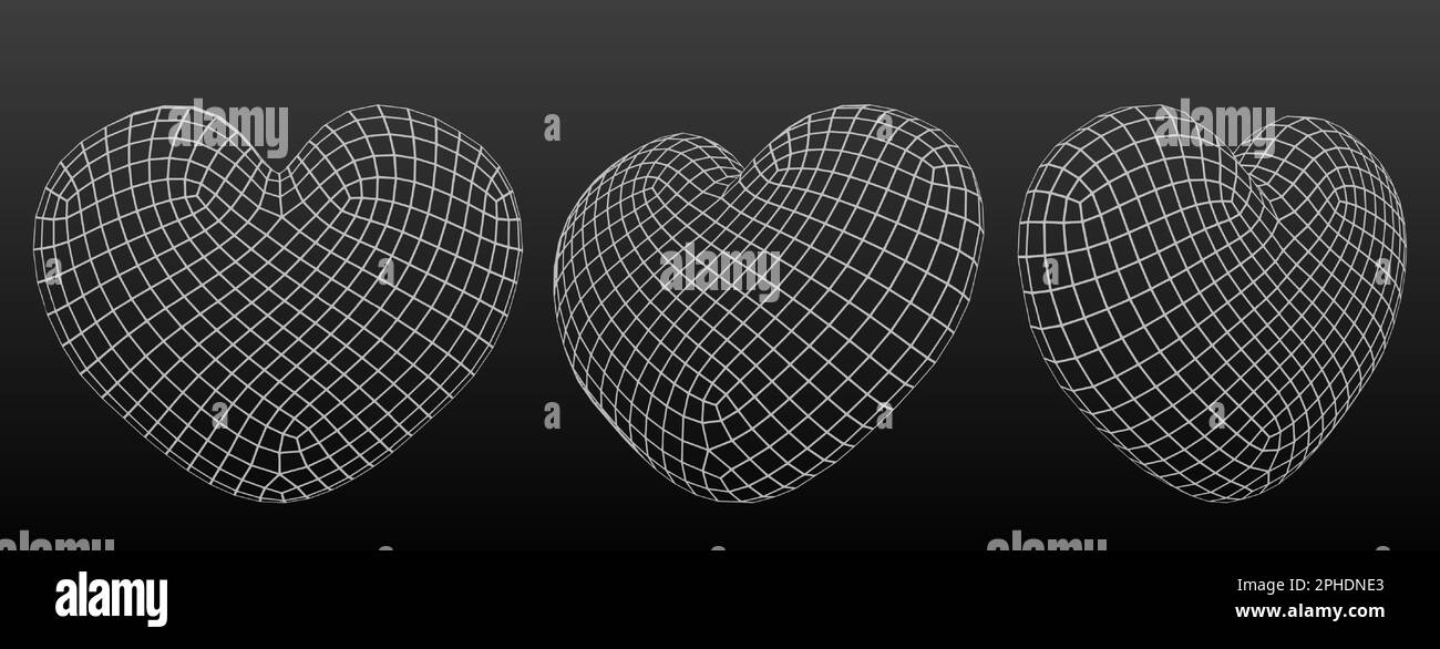 Heart Shape Vector 3d