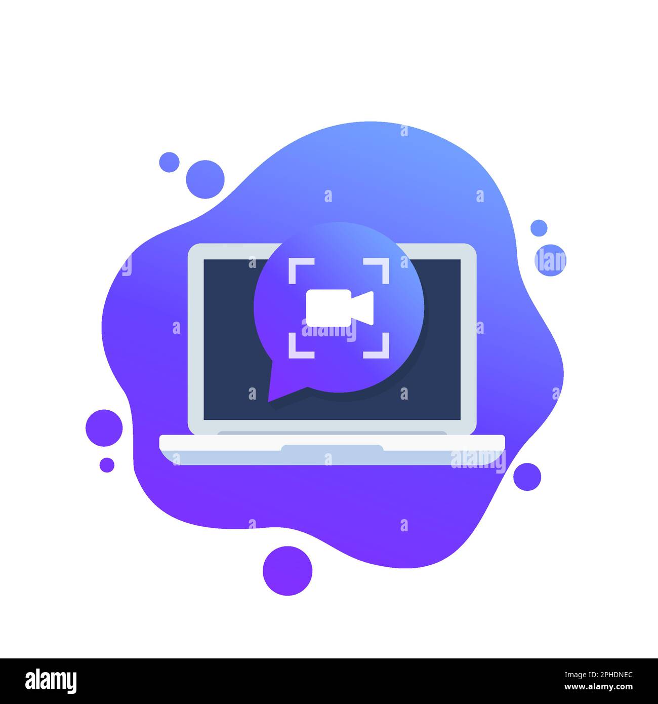 screen recording icon with a laptop, vector design Stock Vector Image ...
