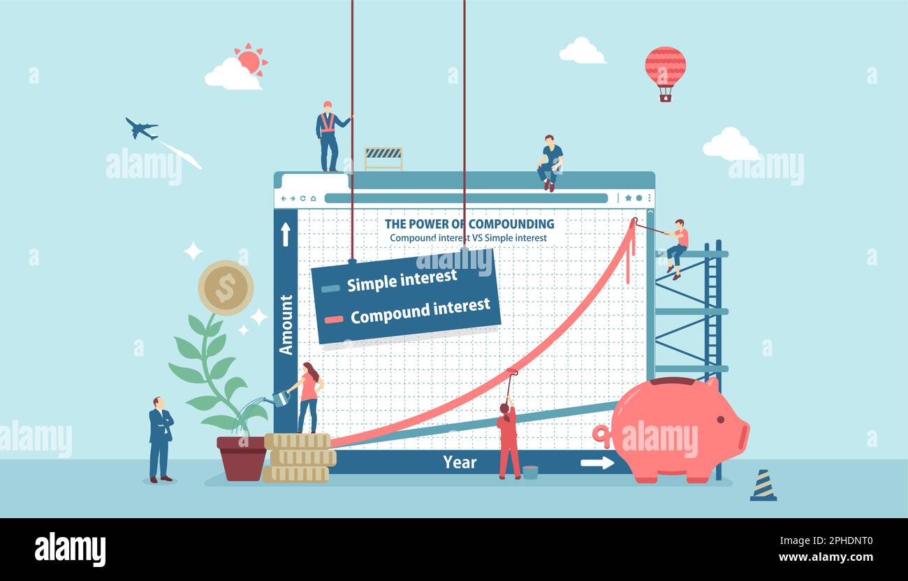 Vector banner illustration with the motif of the effect of compound ...