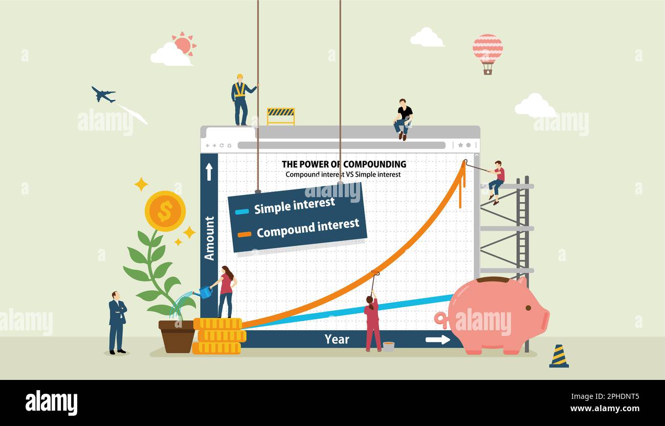 Vector banner illustration with the motif of the effect of compound ...