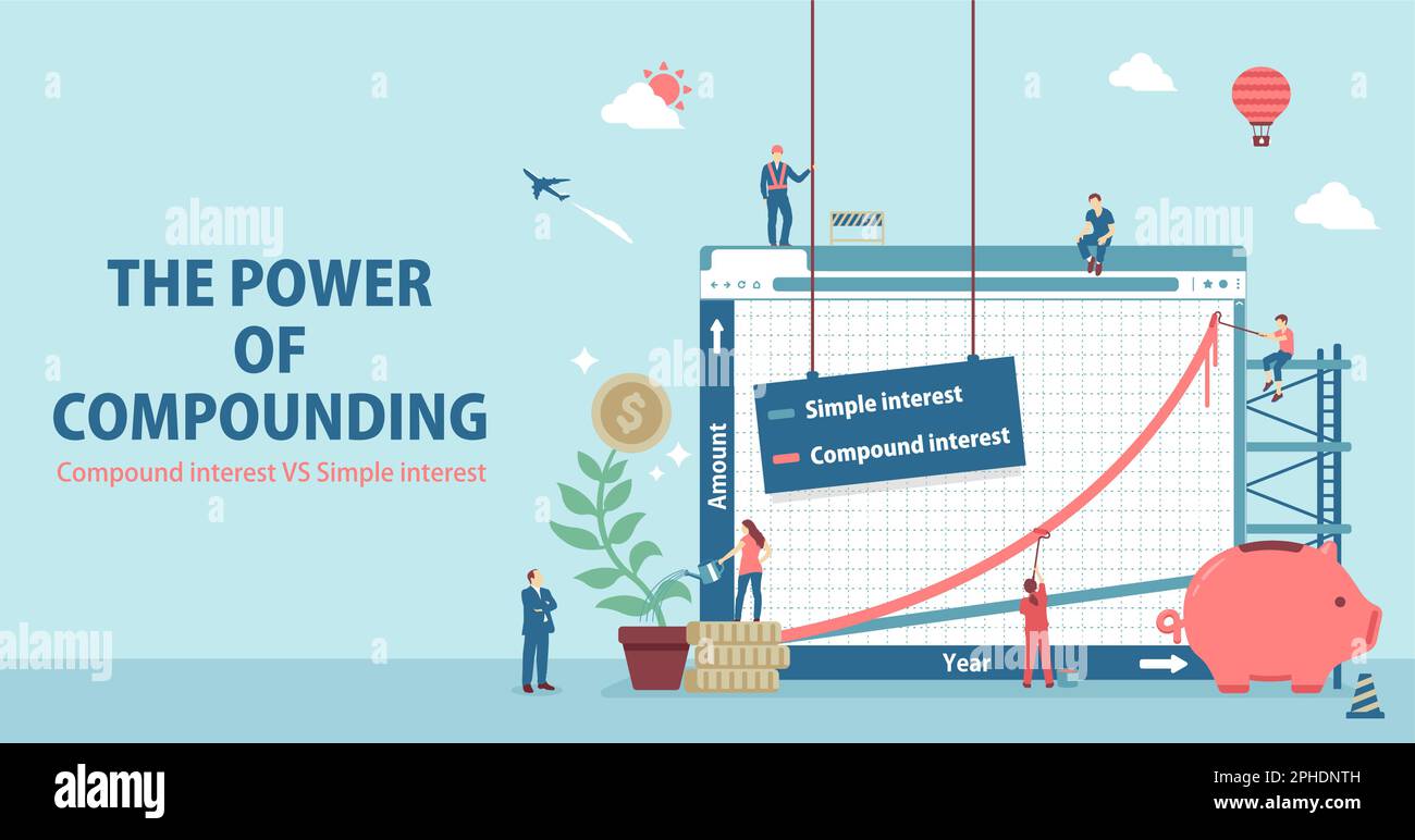 Vector banner illustration with the motif of the effect of compound ...