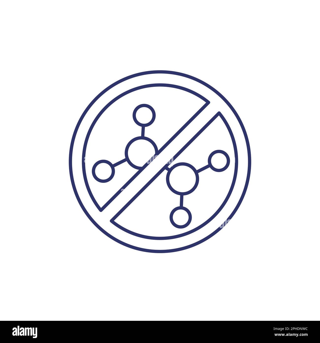 Chemical free line icon with a molecule Stock Vector Image & Art - Alamy