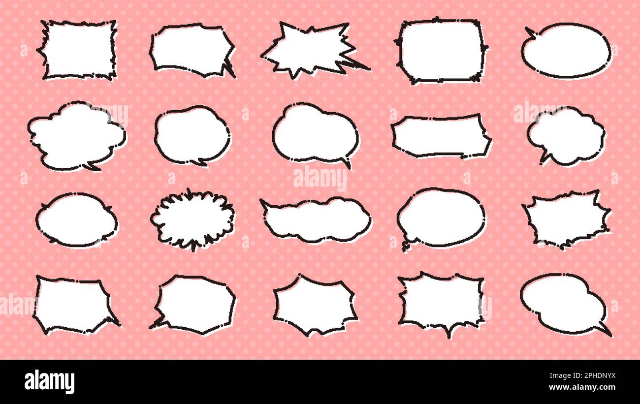 Speech bubbles of various shapes. Vector data that is easy to edit ...