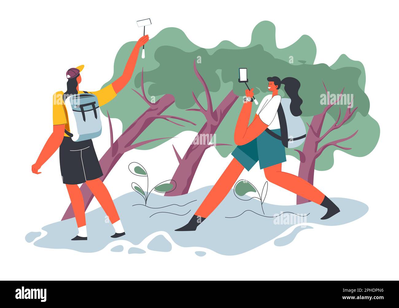 Selfie destination Stock Vector Images - Alamy