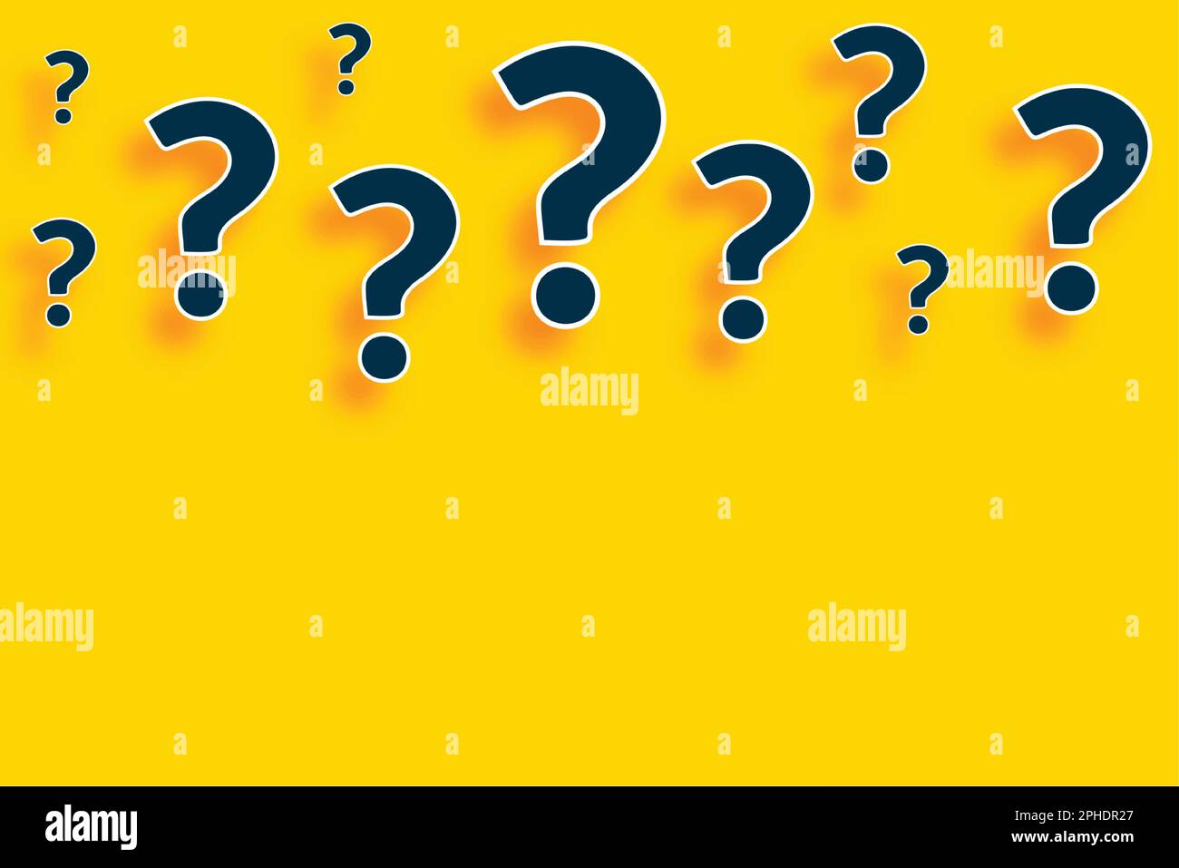 question mark yellow background for speech and arguments vector Stock ...