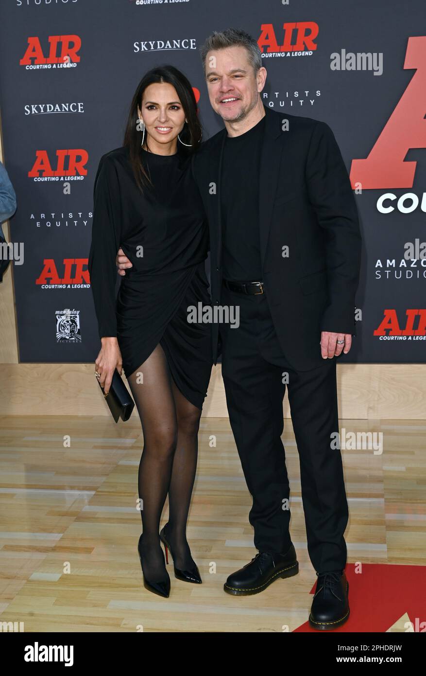 Los Angeles, USA. 27th Mar, 2023. Luciana Barroso & Matt Damon at the ...