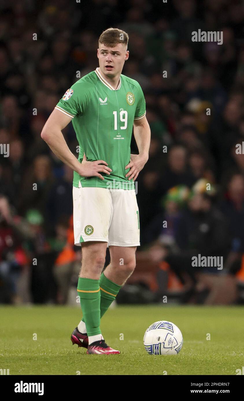 Evan Ferguson of Ireland during the UEFA Euro 2024, European Qualifiers ...