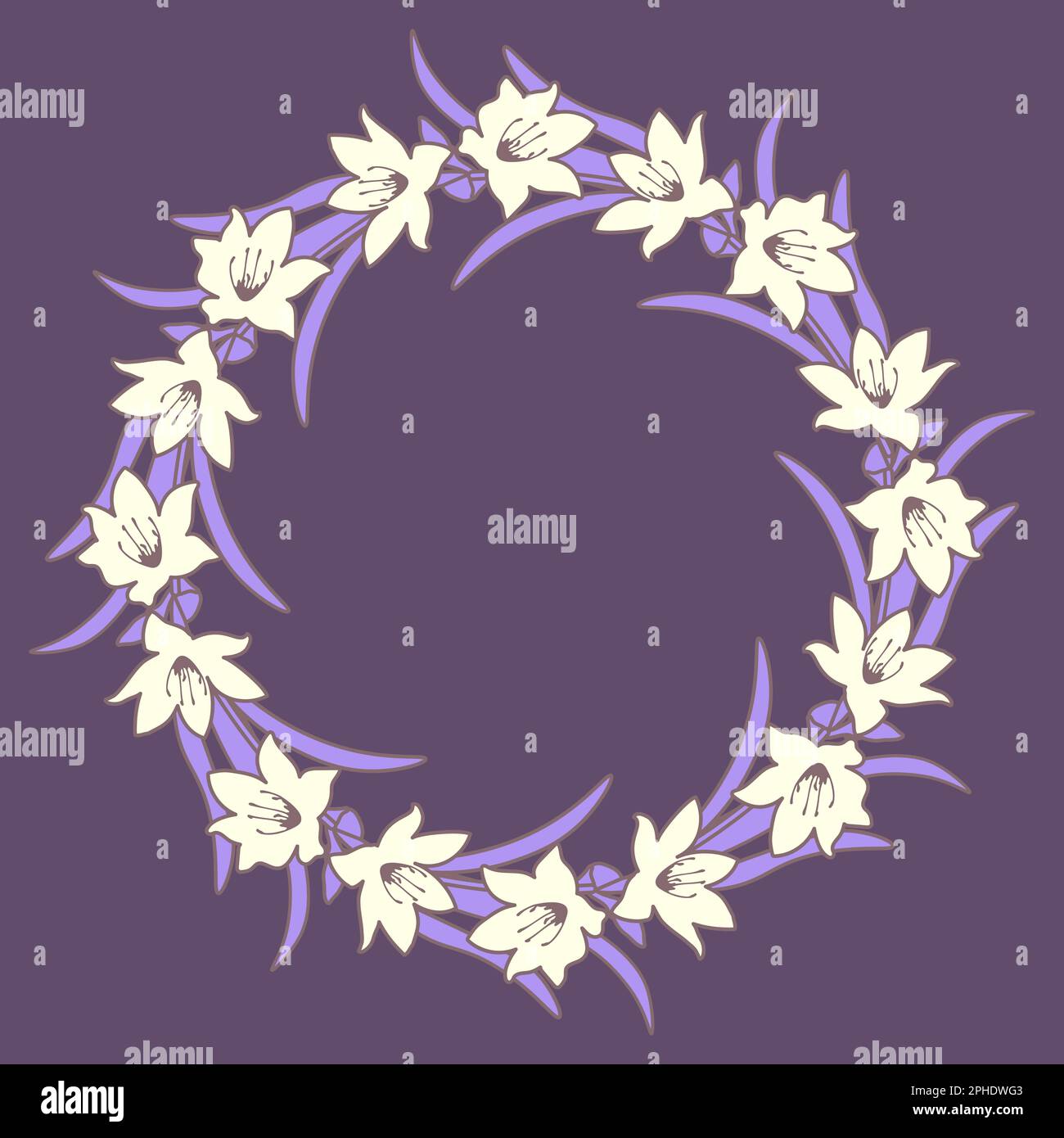 White flowers decorative vector wreath Stock Vector Image & Art - Alamy