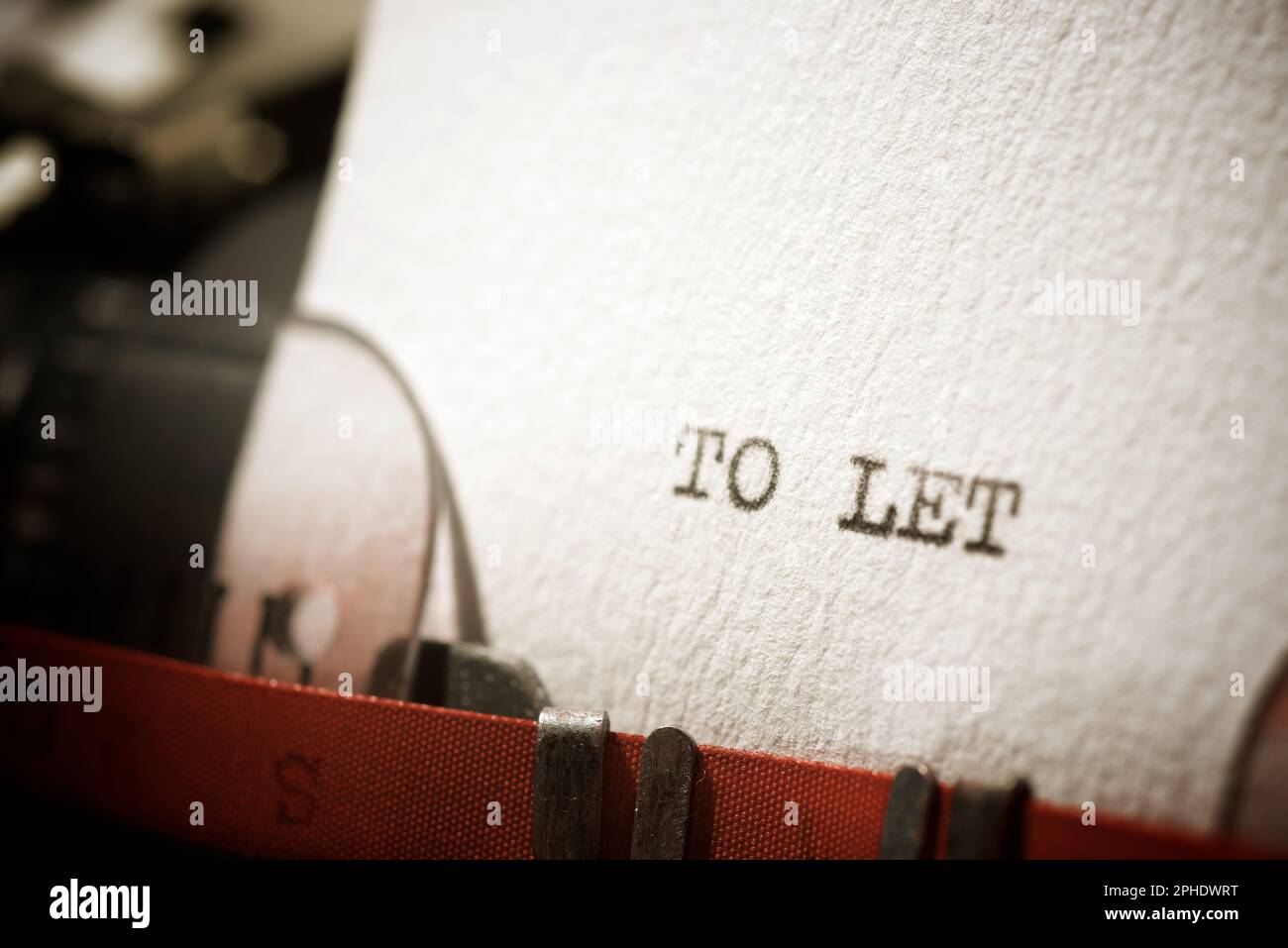 To let text written with a typewriter Stock Photo - Alamy