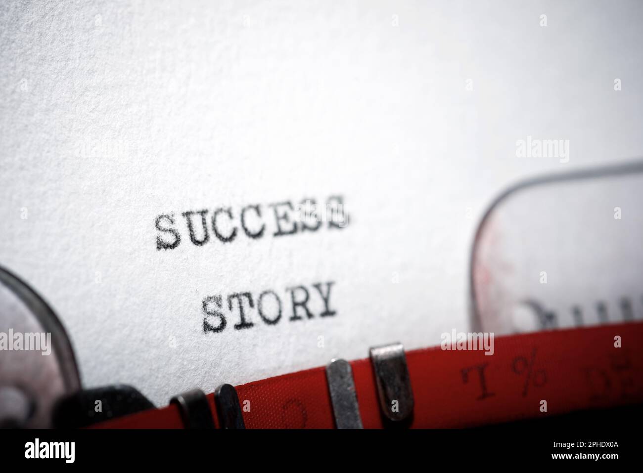 Success story text written with a typewriter Stock Photo - Alamy