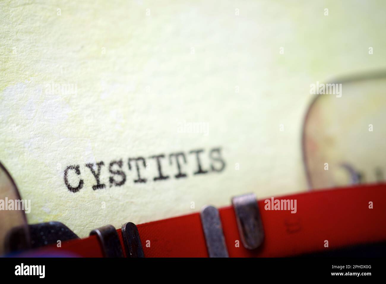 cystitis word written with a typewriter Stock Photo - Alamy