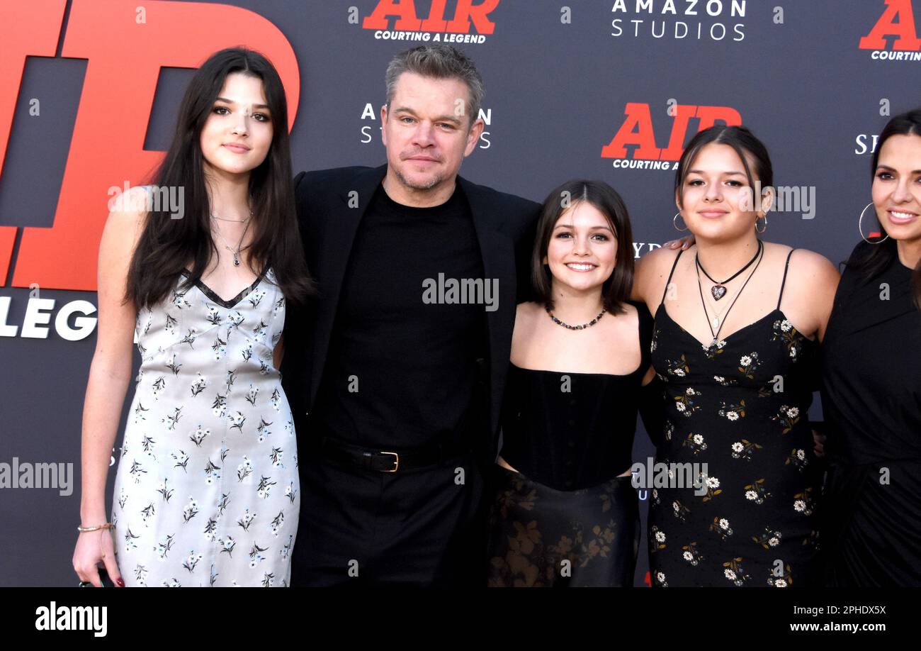 Los Angeles, California, USA 27th March 2023 Actor Matt Damon and ...