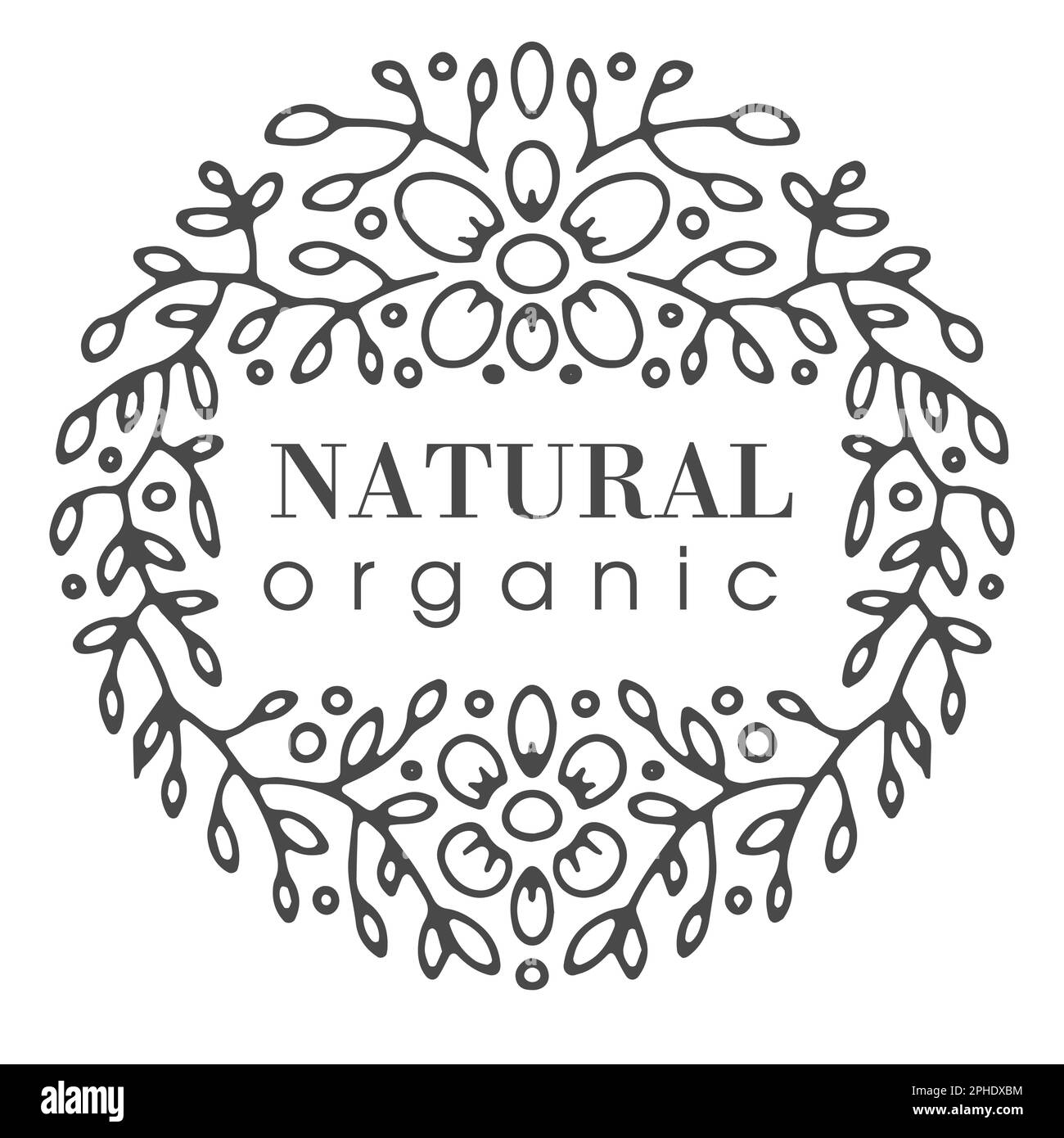 Natural organic and ecological product, label Stock Vector Image & Art ...