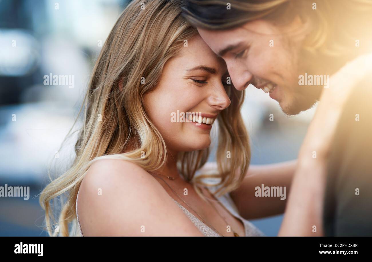 I feel so safe when youre so close to me. an affectionate young couple ...