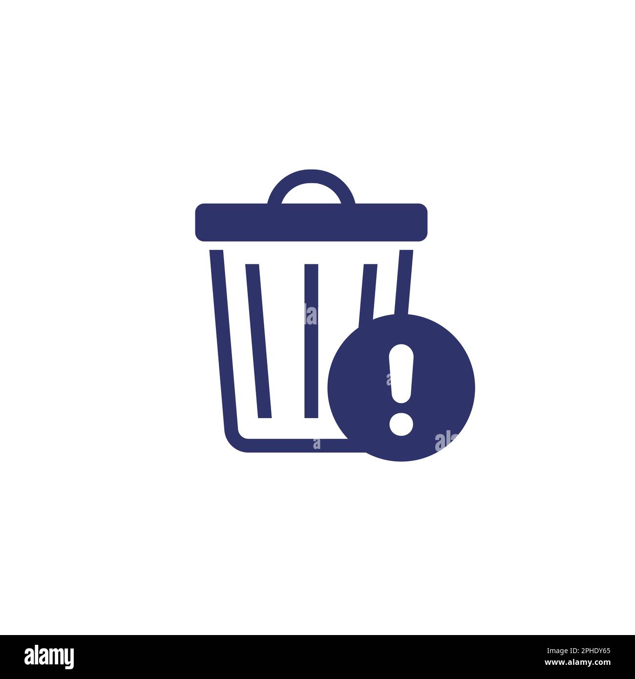 trash bin warning icon, vector Stock Vector Image & Art - Alamy
