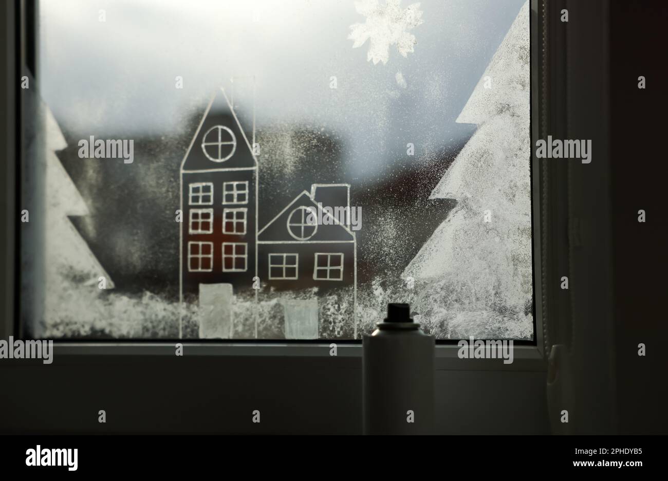 Snow spray window christmas hi-res stock photography and images - Alamy