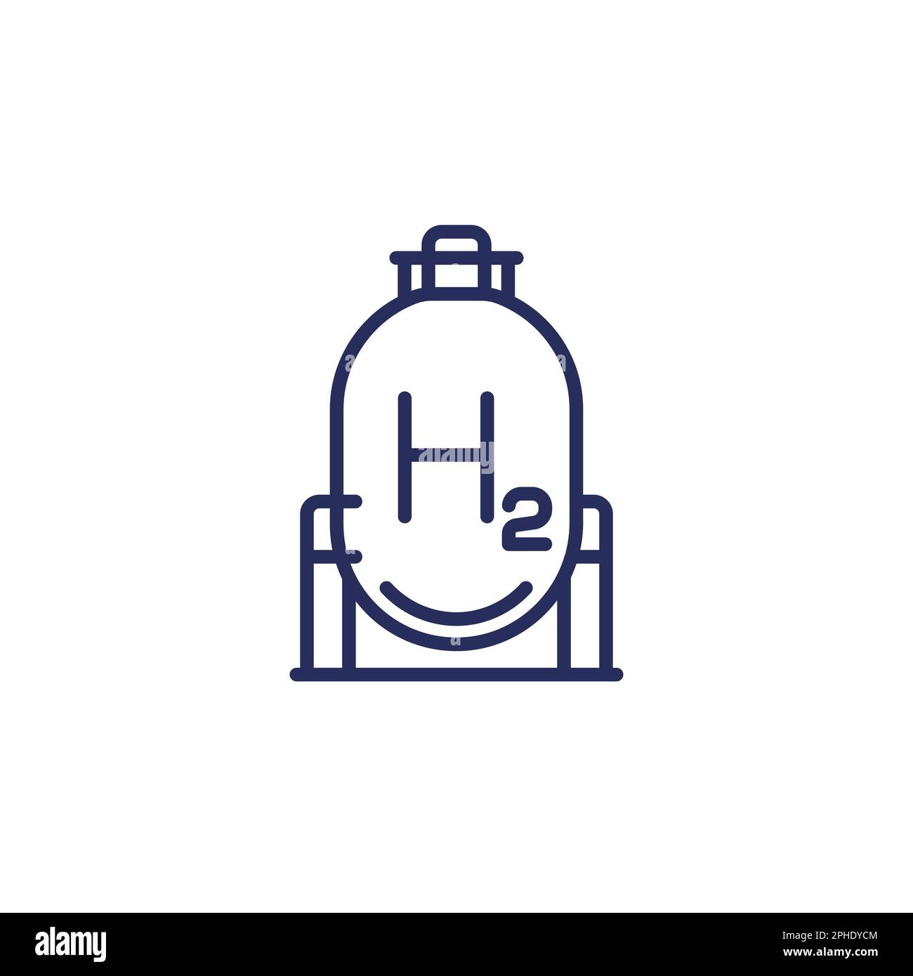 hydrogen gas tank line icon, industrial storage Stock Vector Image ...