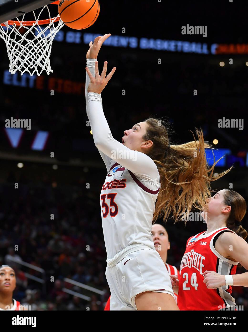 March 26, 2023: Virginia Tech Hokies center Elizabeth Kitley (33 ...