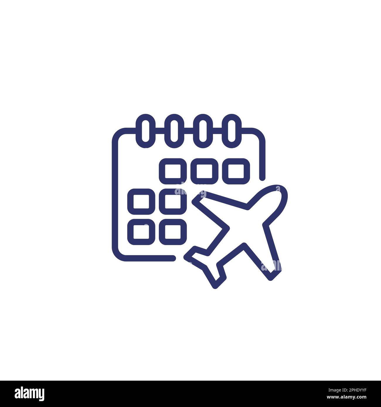 Flight calendar or schedule line icon Stock Vector Image & Art - Alamy