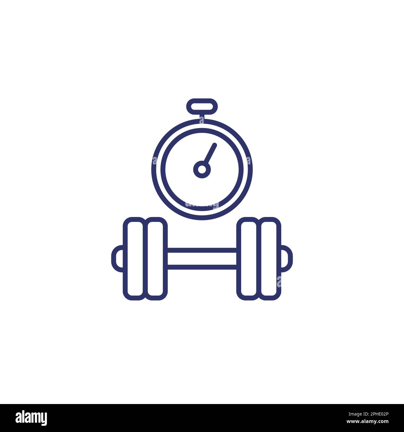 Exercise time icon outline hi-res stock photography and images - Alamy