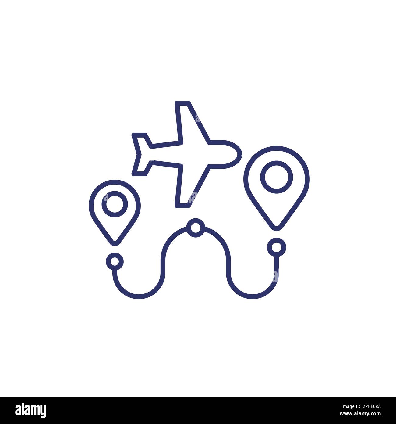 Flight route map Cut Out Stock Images & Pictures - Alamy