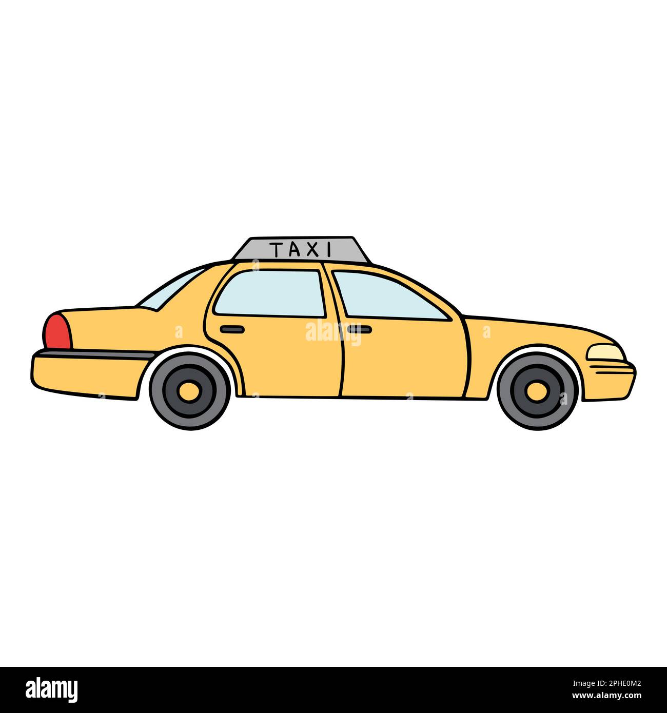 Taxi Vehicle. Modern Flat Style Vector Illustration. Social Media ...