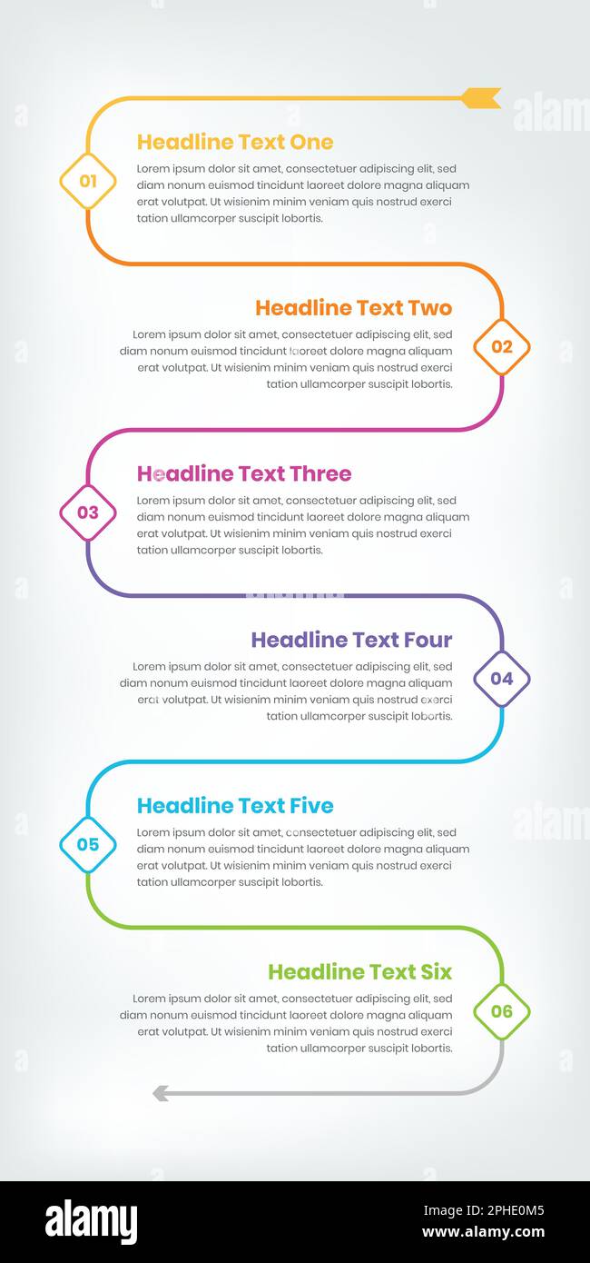 Vertical infographic timeline template for text based presentation ...