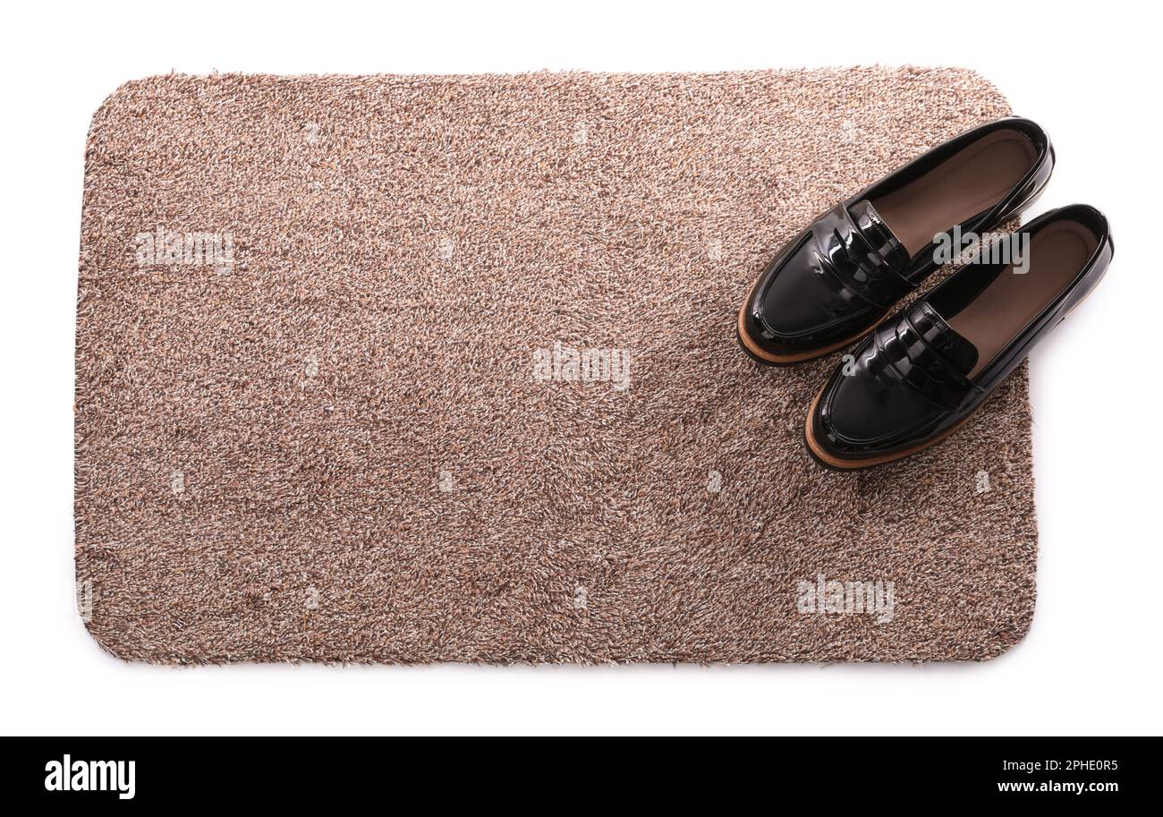 Welcome door mat shoes Cut Out Stock Images & Pictures - Alamy