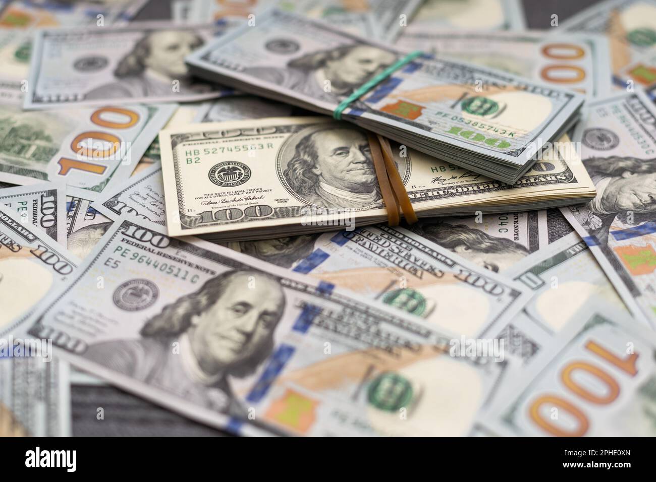 Background of 100 dollar bills. money Stock Photo - Alamy