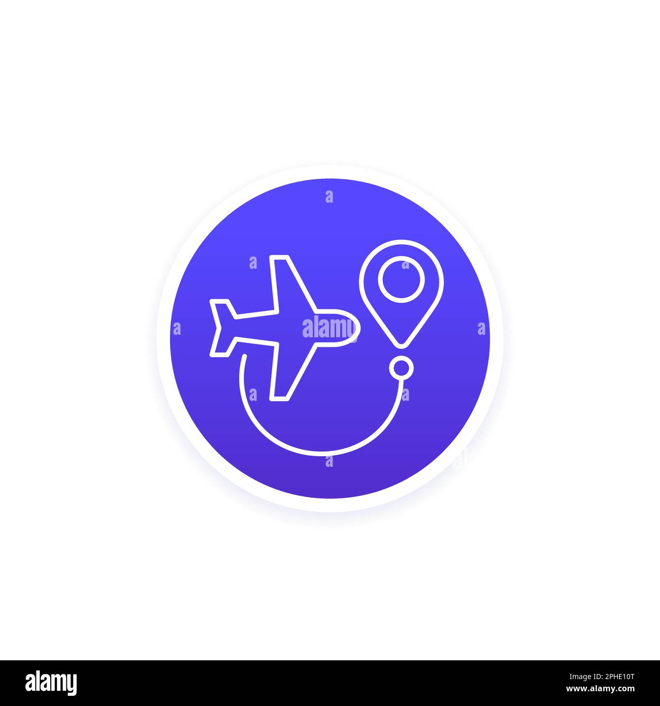 Flight route line icon, vector Stock Vector Image & Art - Alamy