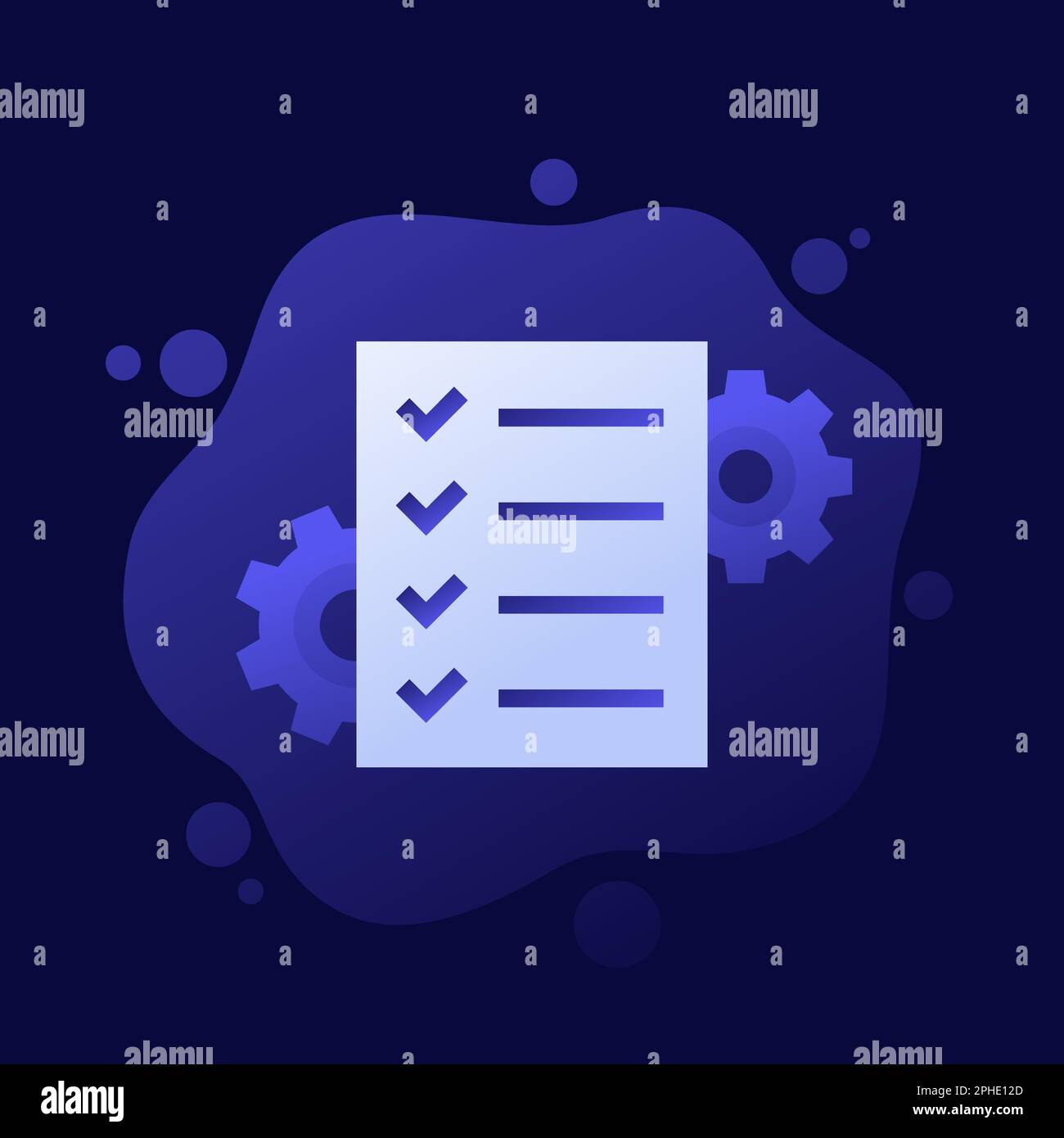 Procedures and operations icon with checklist Stock Vector Image & Art ...
