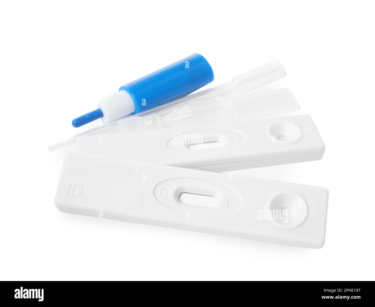Disposable express test kit for hepatitis on white background Stock ...