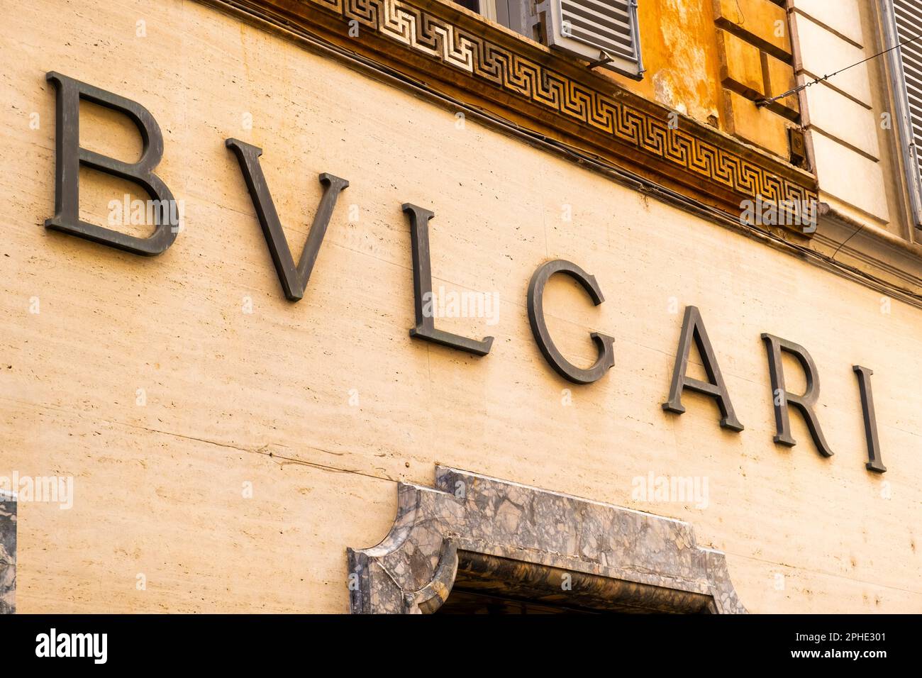 Bvlgari fashion store in Rome. Famous luxury boutique worldwide ...