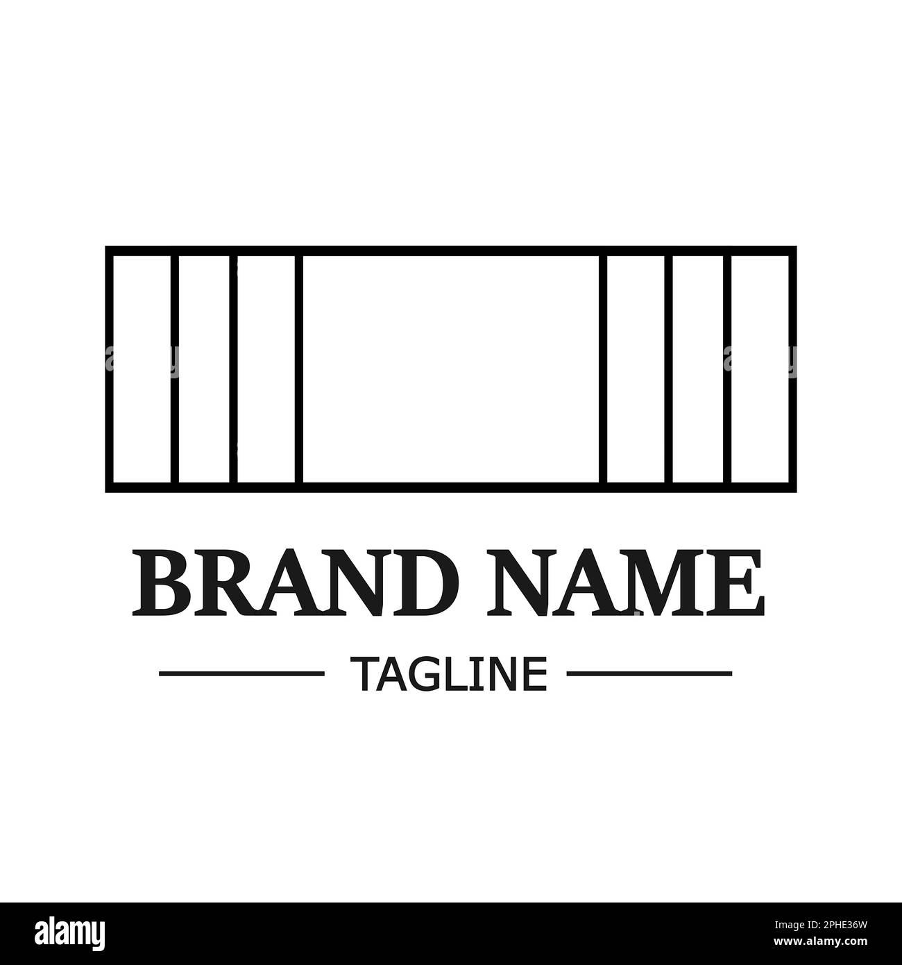 Simple Minimalist Business logo vector illustration on white background ...