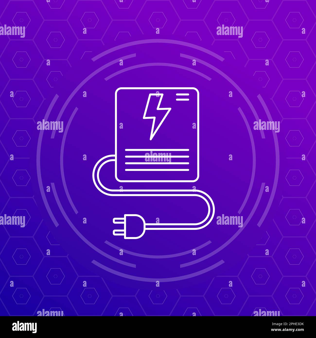 UPS, uninterruptible power supply line vector icon Stock Vector Image ...
