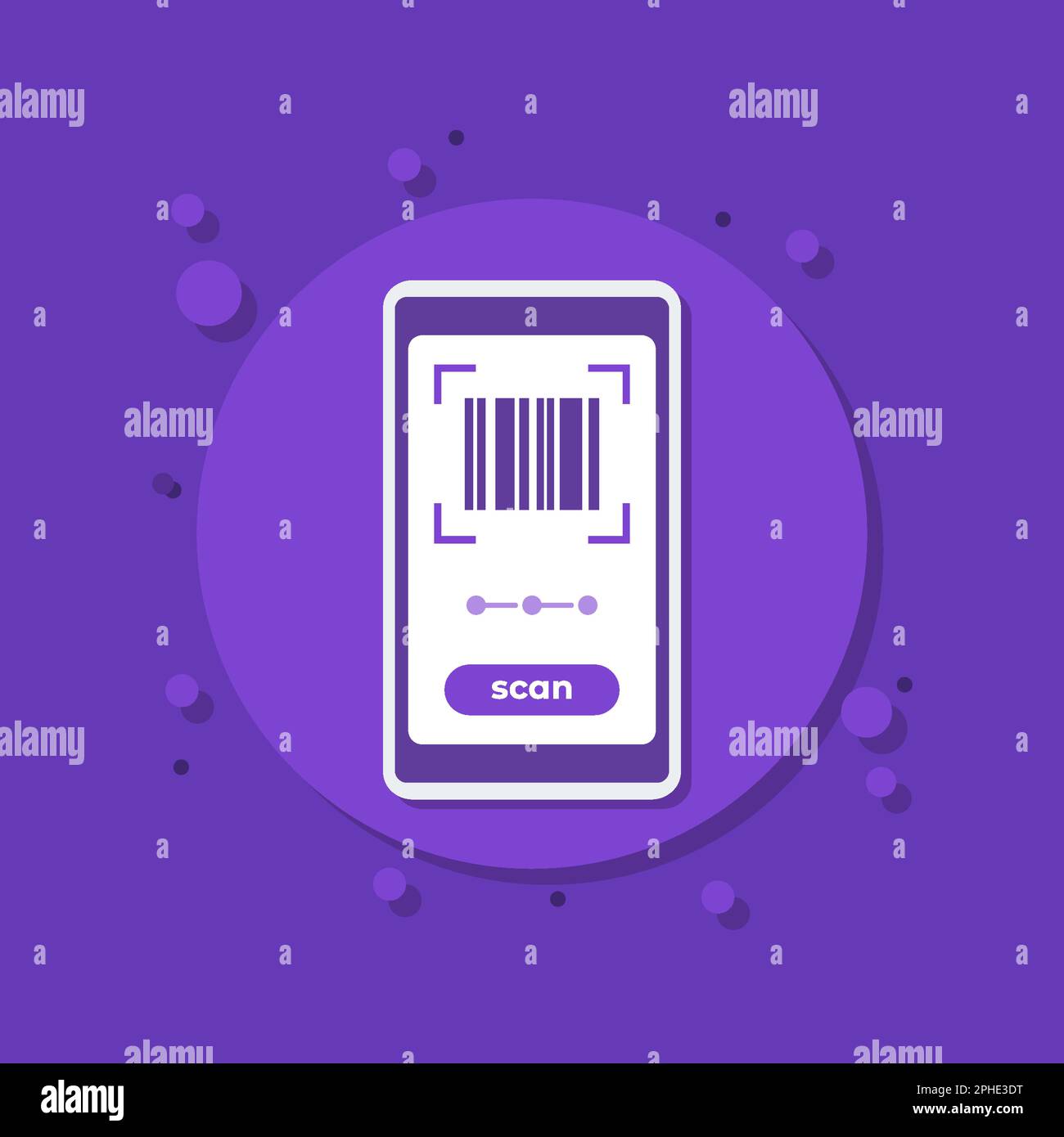 barcode scanning app in phone vector icon Stock Vector Image & Art - Alamy