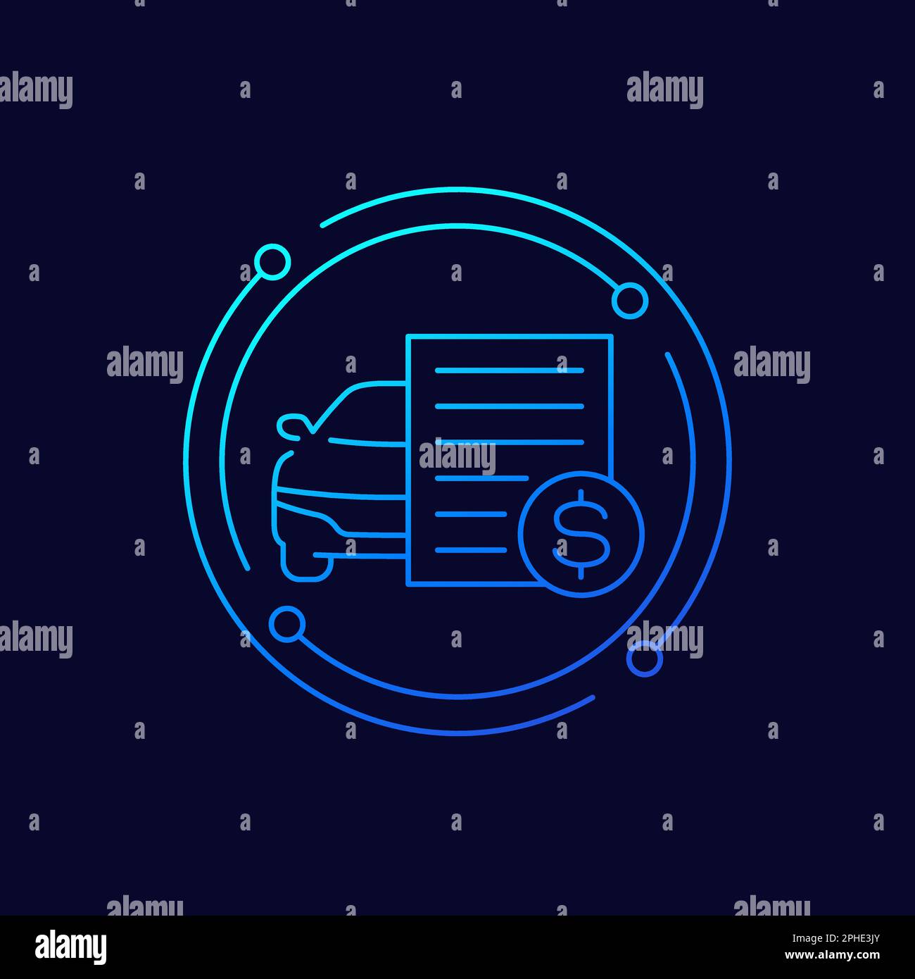 car payments or loan icon, linear design Stock Vector Image & Art - Alamy
