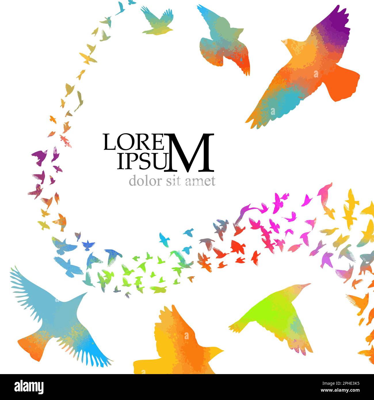 Flying Bird Vector Abstract