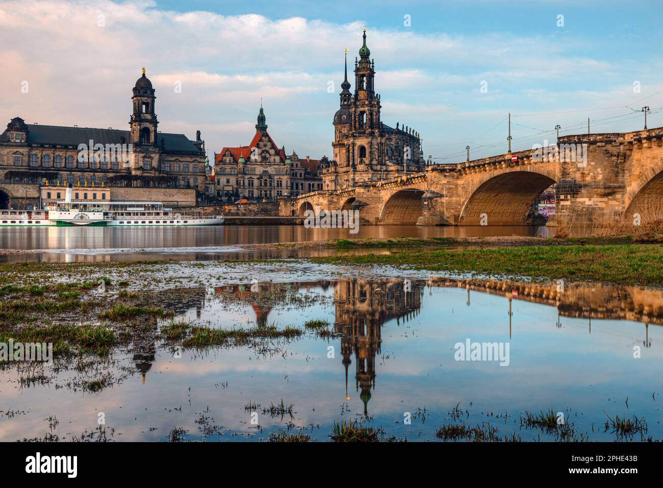 Dresden saxony germany the augustus bridge hi-res stock photography and ...