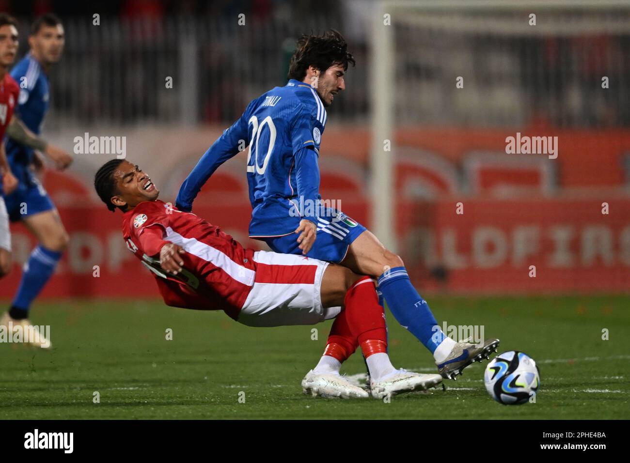 Sandro Tonali (Italy)Yannick Yankam (Malta) during the UEFA "European ...